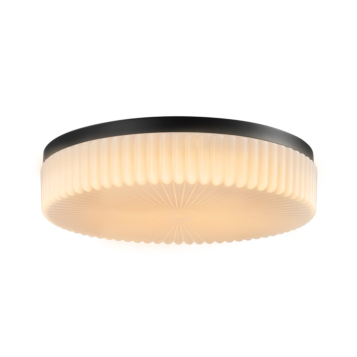 Ebern Designs 35W LED Integrated Flush Mount Ceiling Light, Matte Black ...