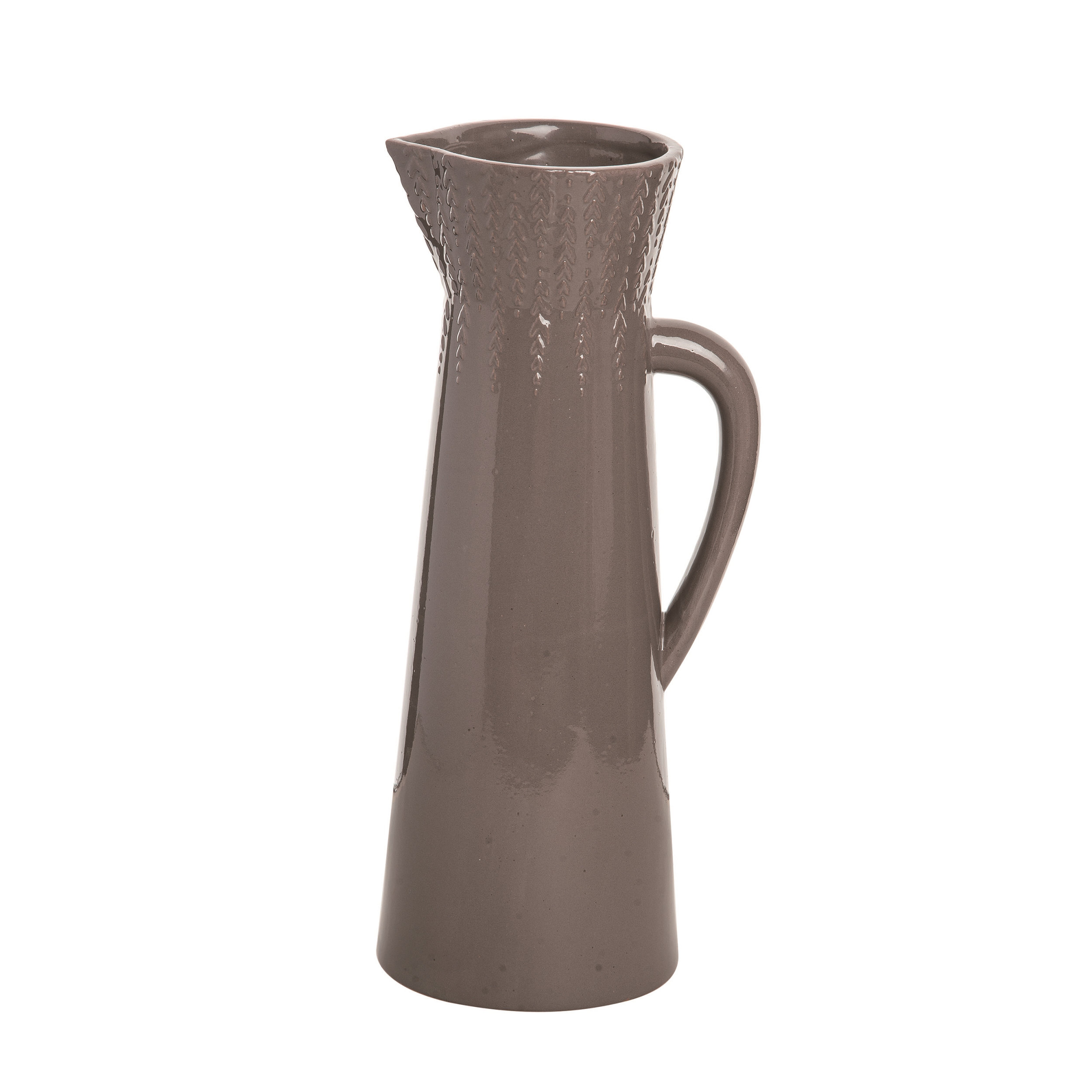 Rosalind Wheeler Ceramic 15 In. Brown Everyday Anjila Pitcher | Wayfair