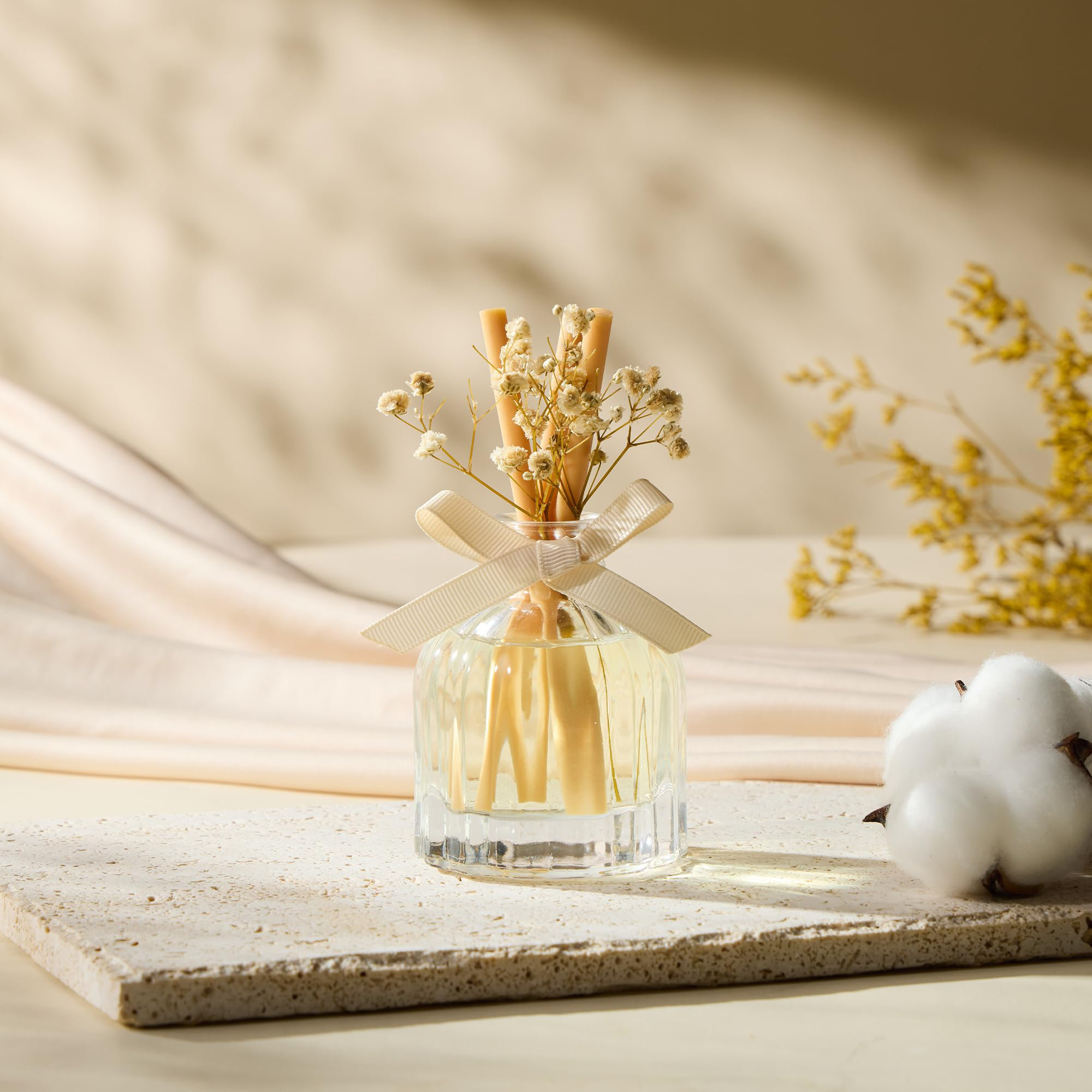 Symple Stuff Reed Diffuser Set With 3 Sticks,Breath Flower Flame Free ...