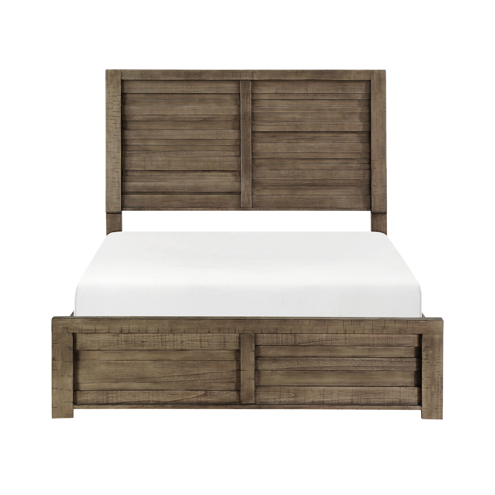 Rosalind Wheeler Rustic Style Grey Finish Full Size Panel Bed 1Pc ...