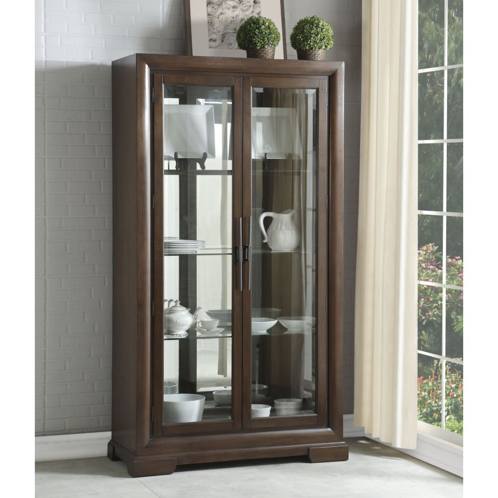 ACME Furniture Raiden Curio Cabinet, Tobacco | Wayfair