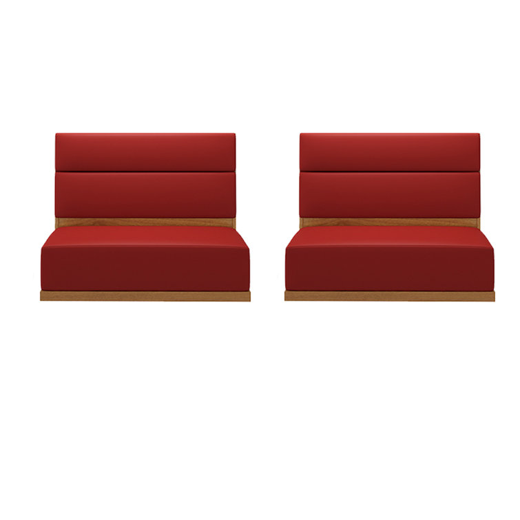 Canadian Linen Modern Simple Cafe Restaurant Red Benches Faux Leather ...