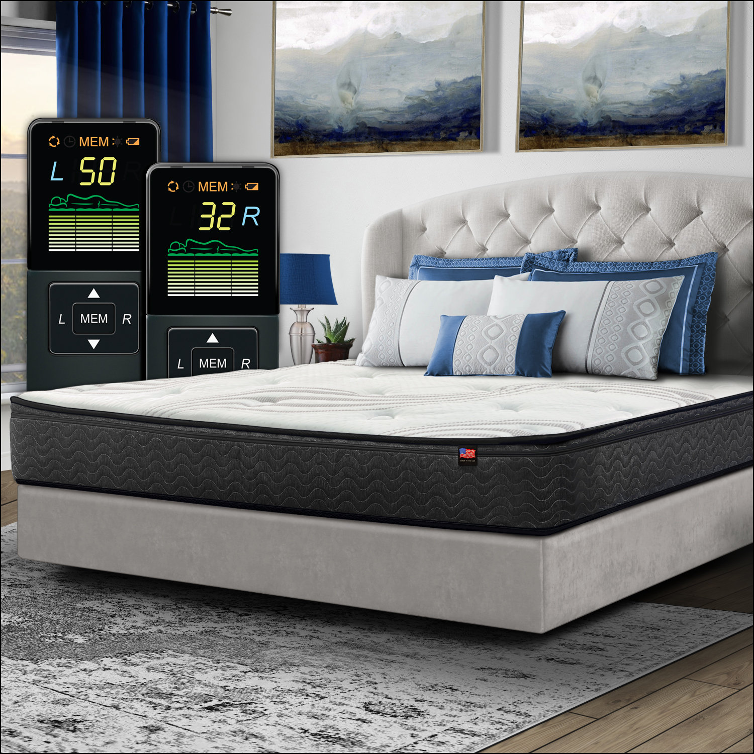 Innomax ASC 9.5" Plush Top - Digital Air Smart Bed Mattress | Wayfair