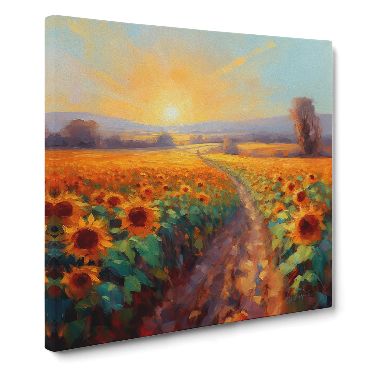 Brambly Cottage Sunflower Color Field Painting | Wayfair.co.uk