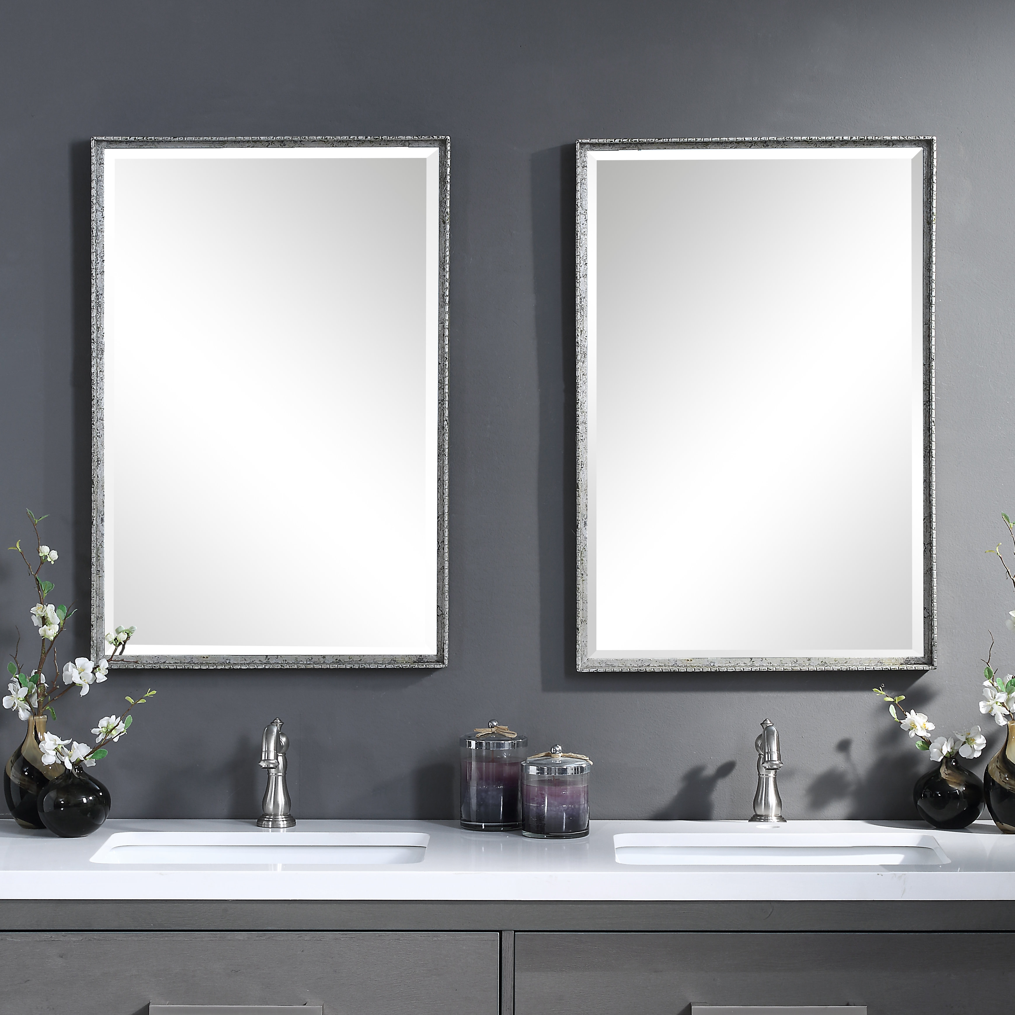 17 Stories Santiago Metal Flat Wall Mirror & Reviews | Wayfair