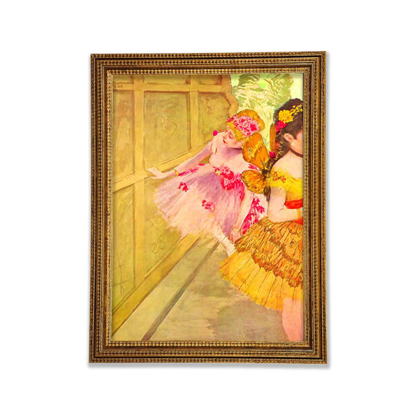 Bright Star Dancers Behind A Backdrop by Degas - Single Picture Frame ...