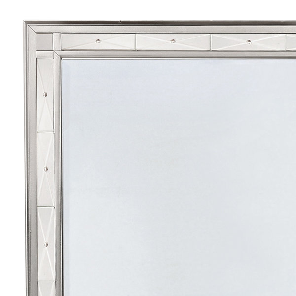 Mercer41 Eltra Square Dresser Mirror in Metallic Mercury | Wayfair