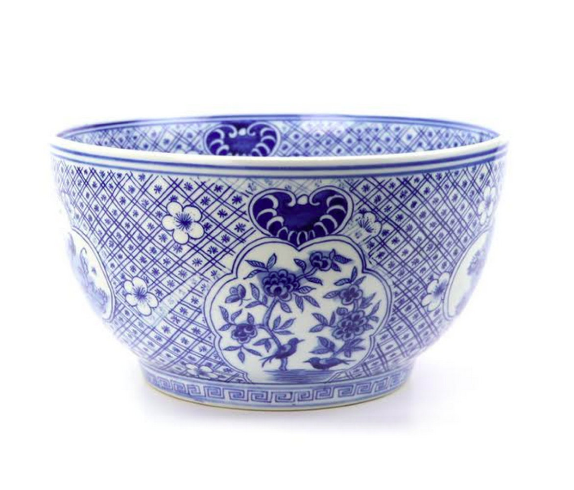 Bungalow Rose Porcelain Decorative Bowl in Blue | Wayfair