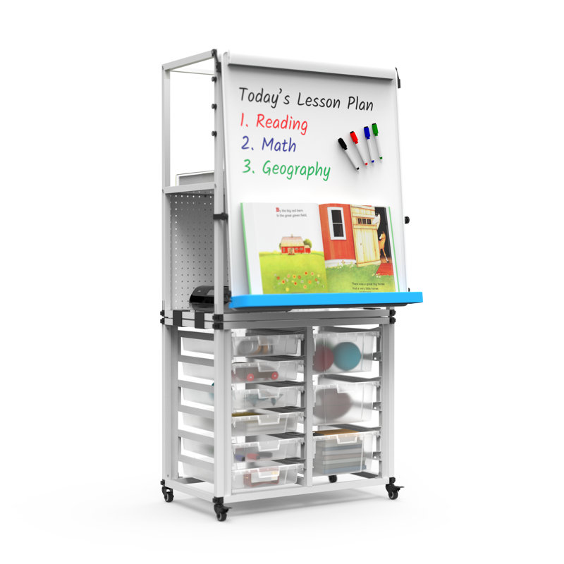 Luxor Modular 9 Compartment Teacher Cart with Bins | Wayfair