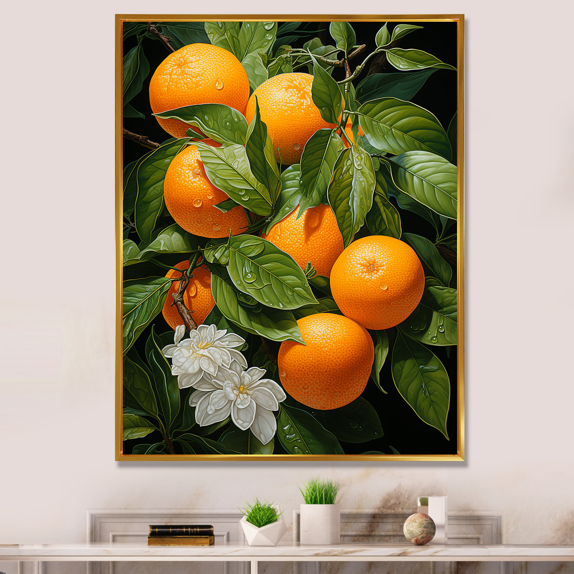 Latitude Run® Connard Tangerine Tango Bouquet II On Canvas Print | Wayfair