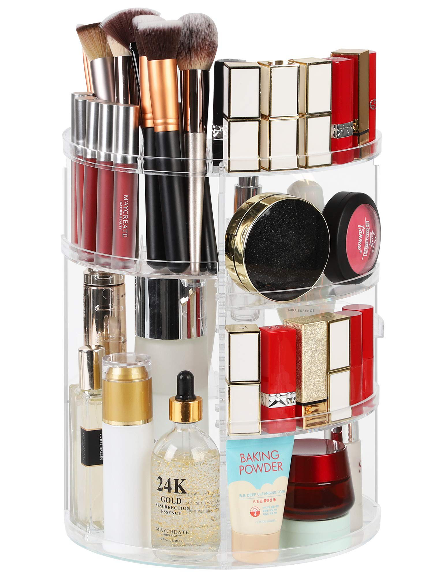 17 Stories 360 Rotating Makeup Organizer, Adjustable Bathroom Makeup ...