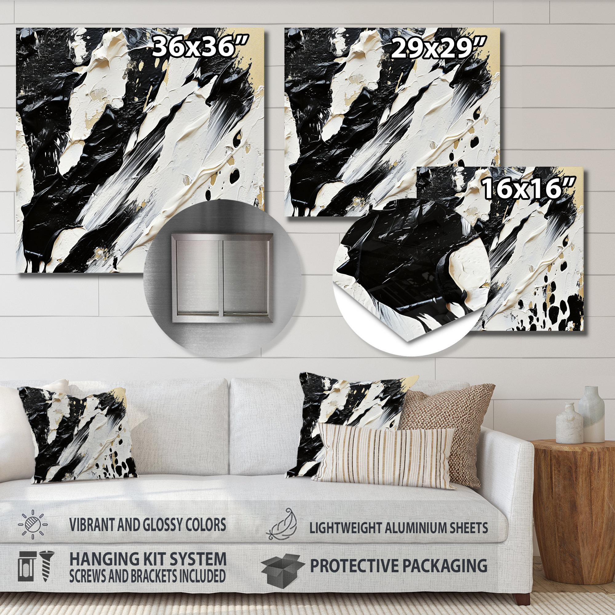 Wrought Studio™ - Abstract Shapes Metal Wall Print | Wayfair