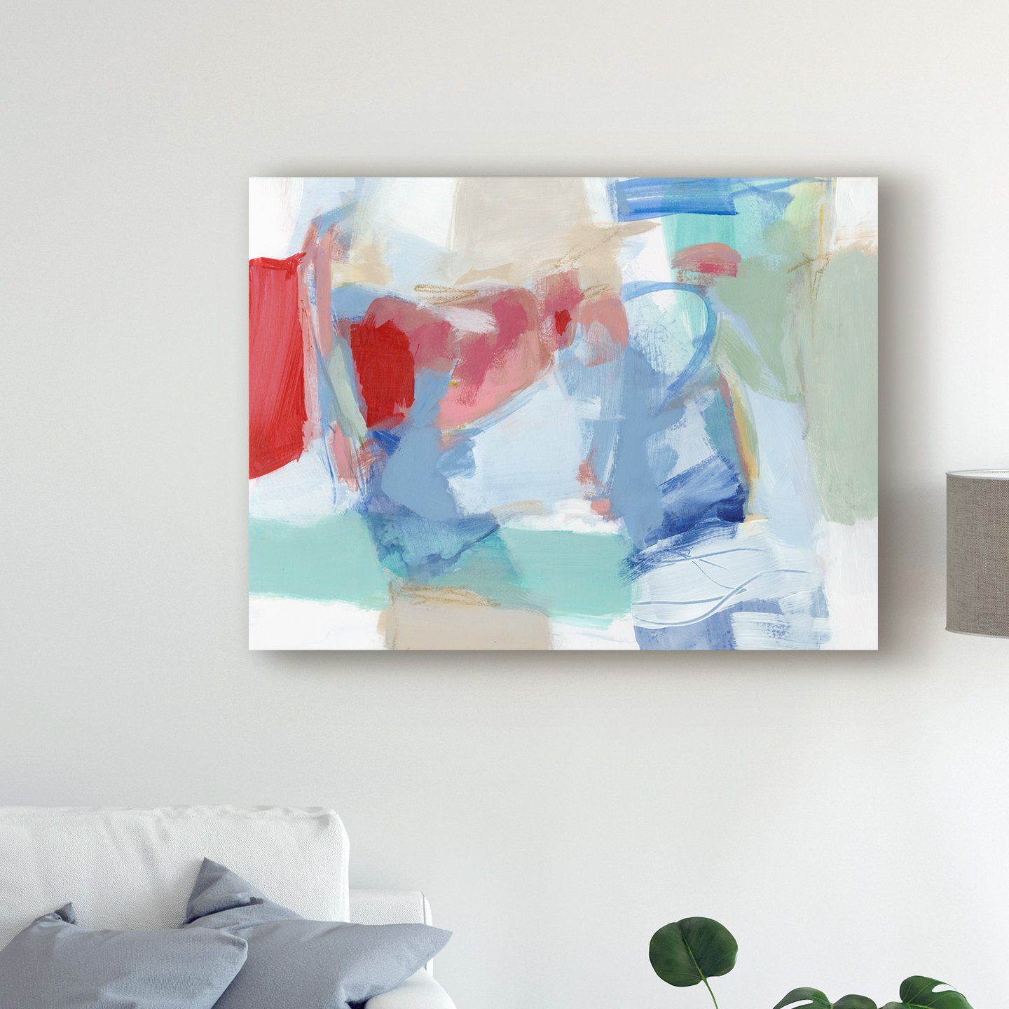 Ebern Designs 'Roundabout I' Acrylic Painting Print on Wrapped Canvas ...