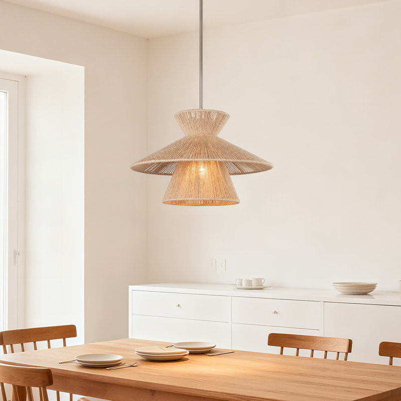 Bay Isle Home™ Auddis 1-Light Rattan Pendant & Reviews | Wayfair