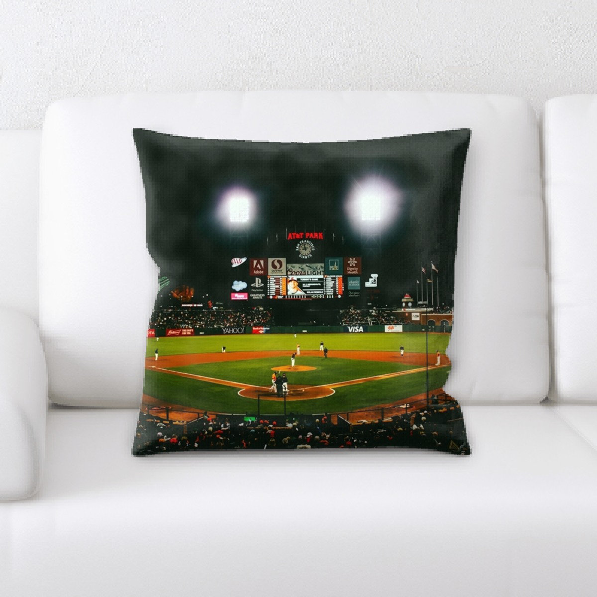 Latitude Run® Arbonne Baseball Field Throw Pillow | Wayfair