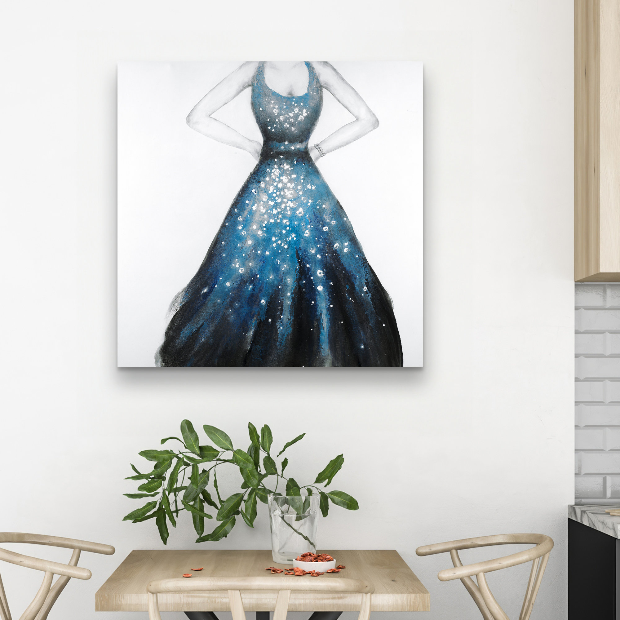 Begin Edition International Inc. princess dress - 32"x32" art on canvas ...