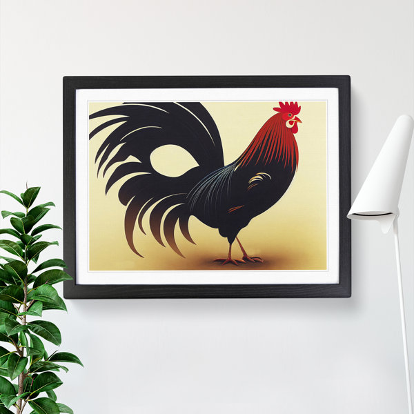 Brambly Cottage Five Star Rooster - Single Picture Frame Print ...