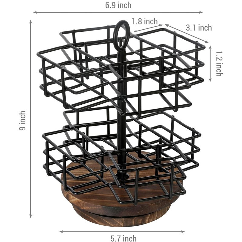 REFISM 8 Compartment Tea Bag Organizer Carousel | Wayfair