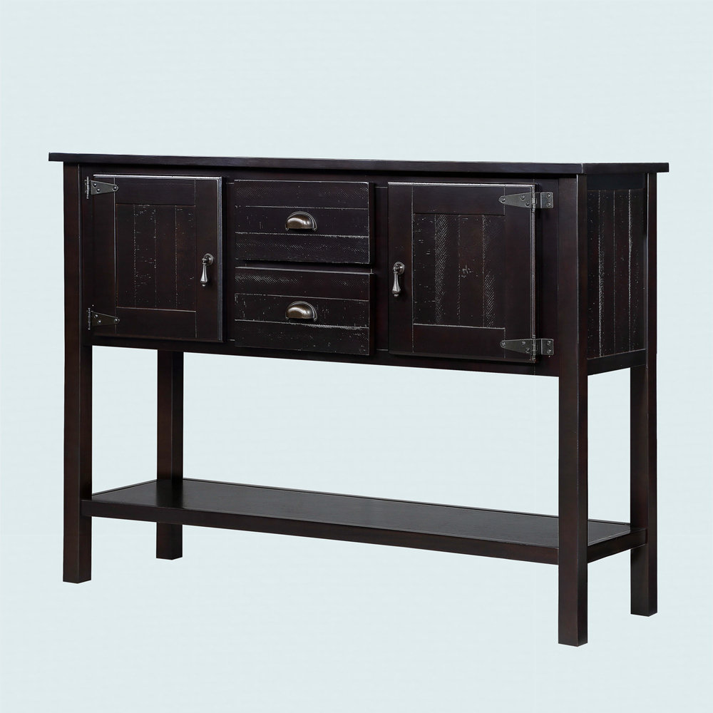 Gracie Oaks 48'' Solid Wood Sideboard Console Table With 2 Drawers And ...