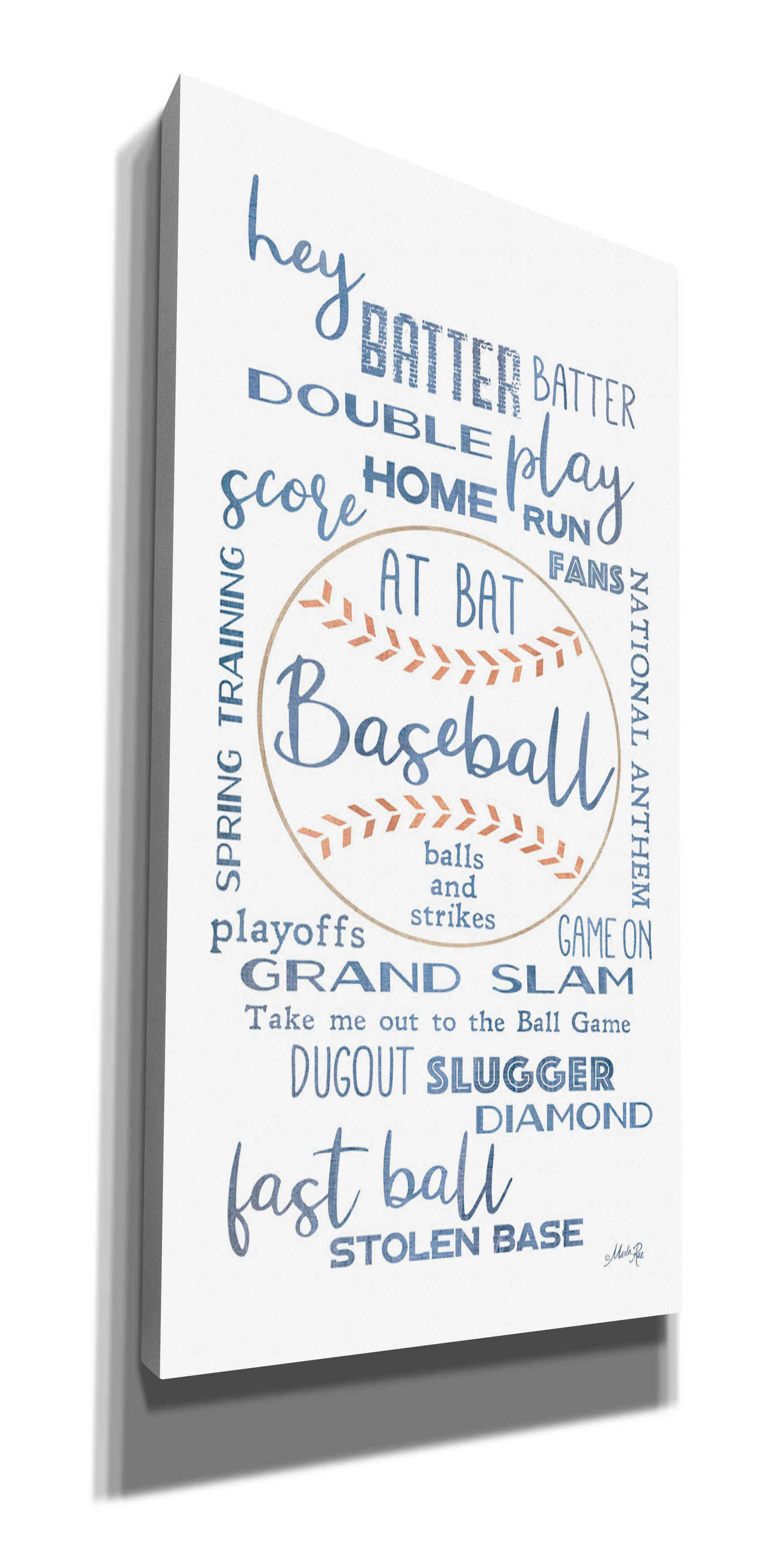 Trinx 'Baseball Phrases' By Marla Rae, Canvas Wall Art - Wayfair Canada