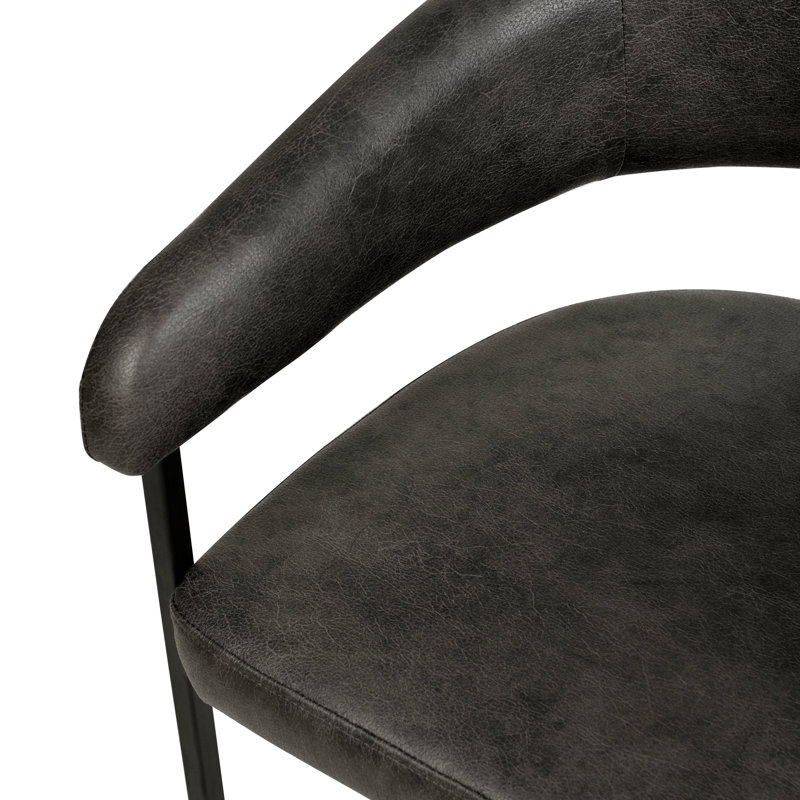 Hokku Designs Upholstered Dining Chair Curved Back Design Padded Seat ...