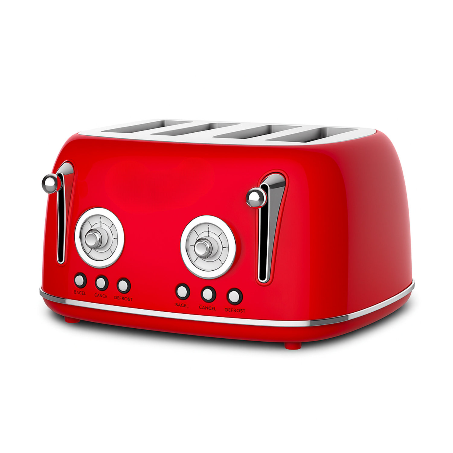 Que Linda Stationery Shop 4 Slice Retro Toaster With Warming Rack, 6 ...
