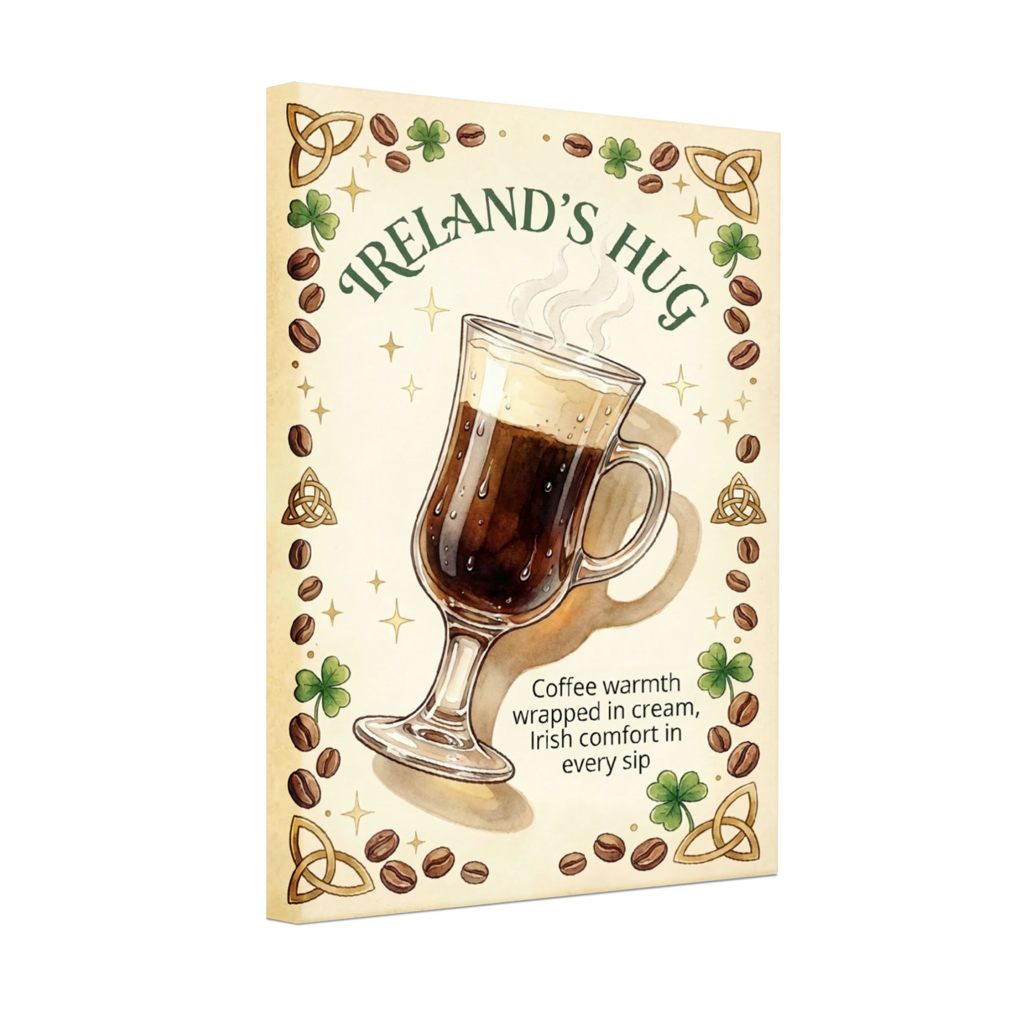 August Grove Fashion Ireland's Hug Coffee Art Design Pattern - Wayfair ...