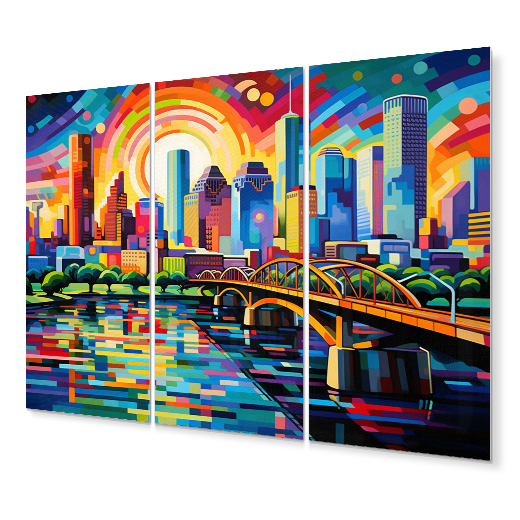 Latitude Run® City Houston Popart - Houston Metal Wall Decor Set | Wayfair