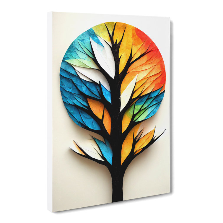 Marlow Home Co. CAN-V0523-2590X Tree Paper Mache - Wrapped Canvas ...