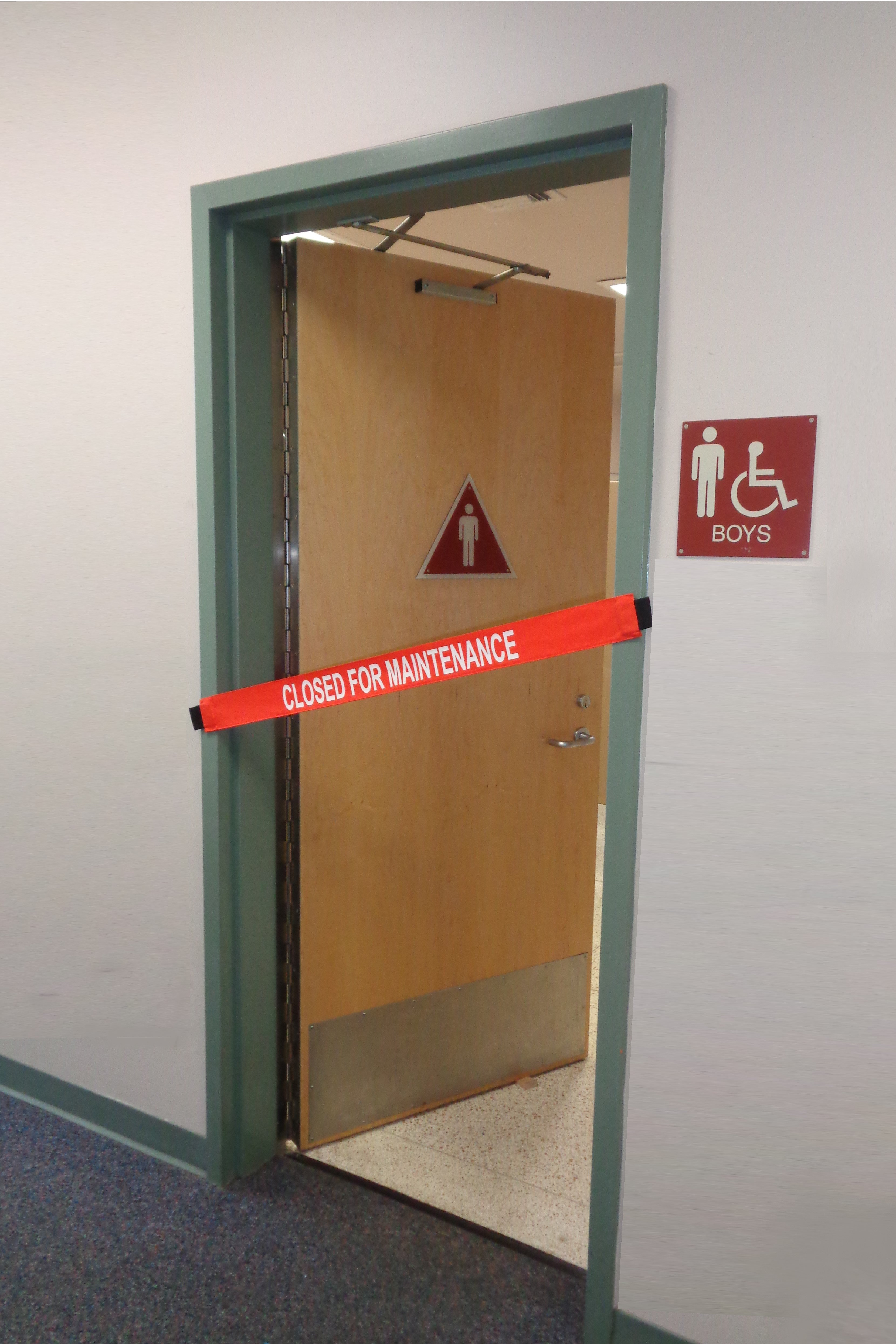 Magnetic Door Barrier Closed For Maintenance | Wayfair