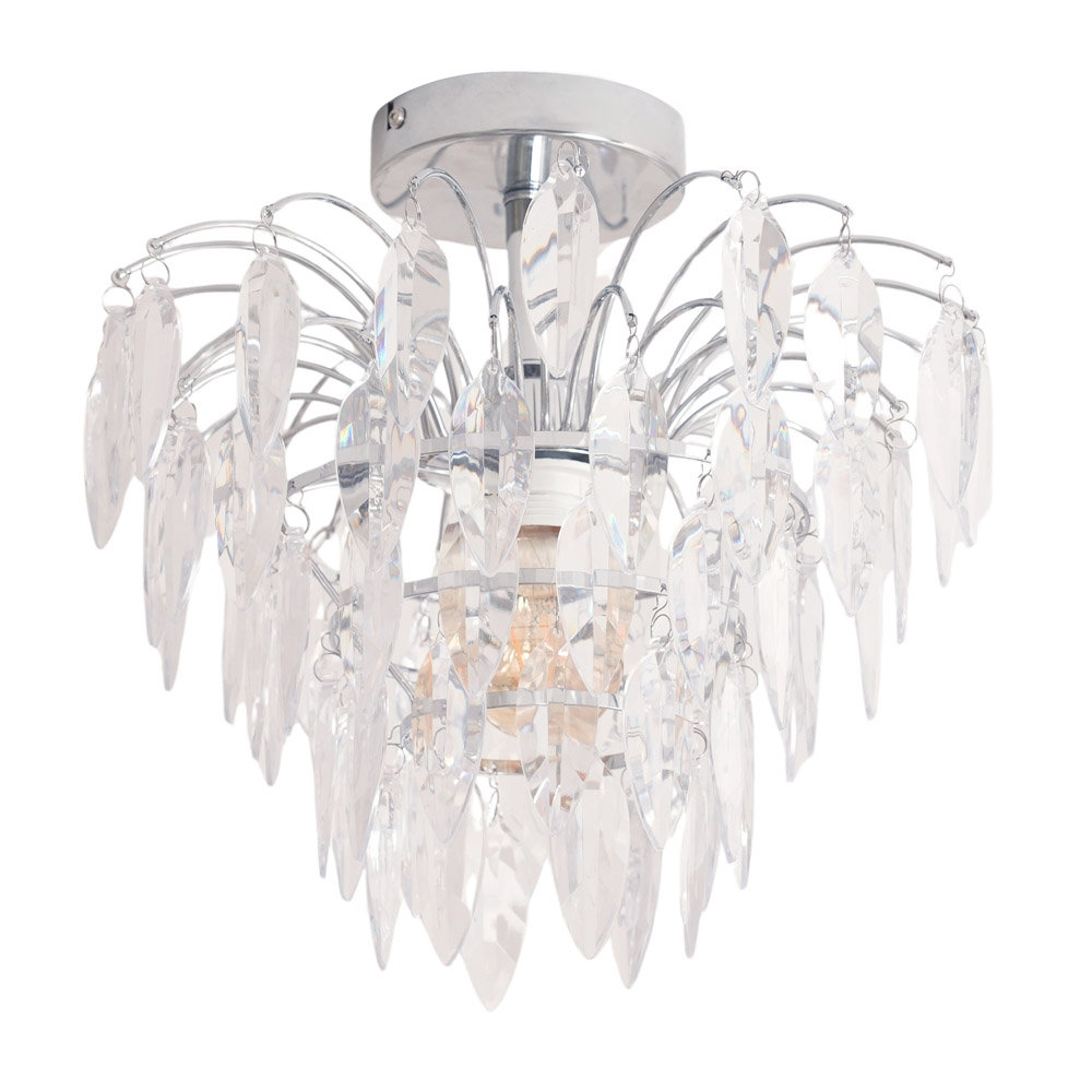 Rosdorf Park Reyno Acrylic Waterfall Jewel Droplet Pendant Ceiling ...