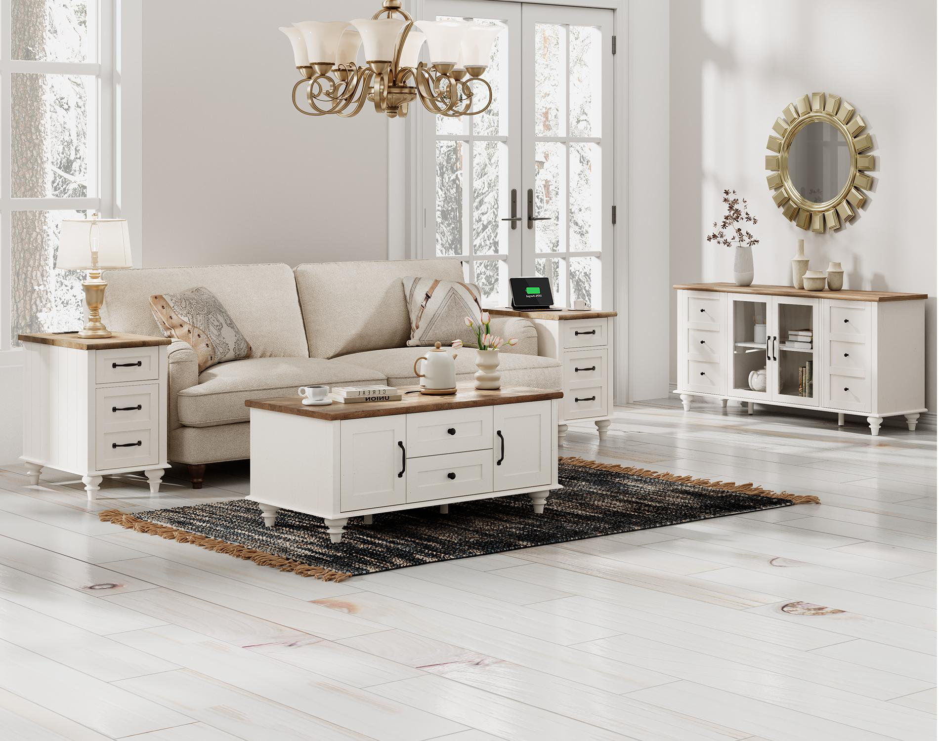 August Grove® Antario 4 Piece Coffee Table Set & Reviews | Wayfair