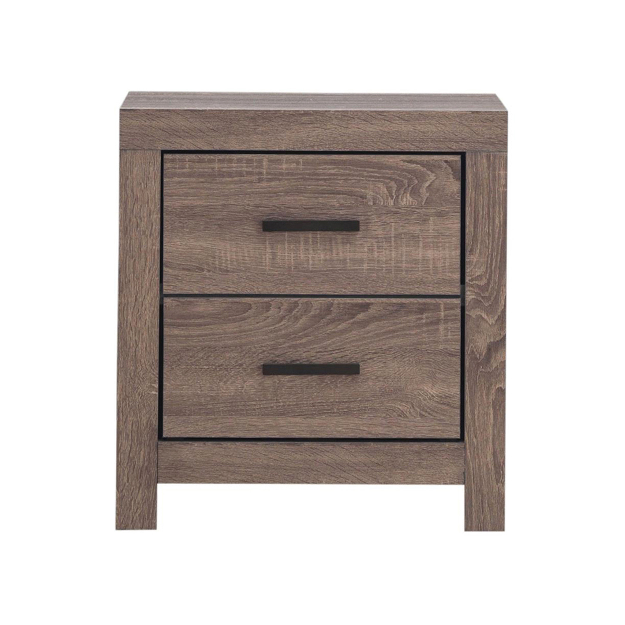 Millwood Pines Stylish and Functional 2-Drawer MDF Nightstand for ...