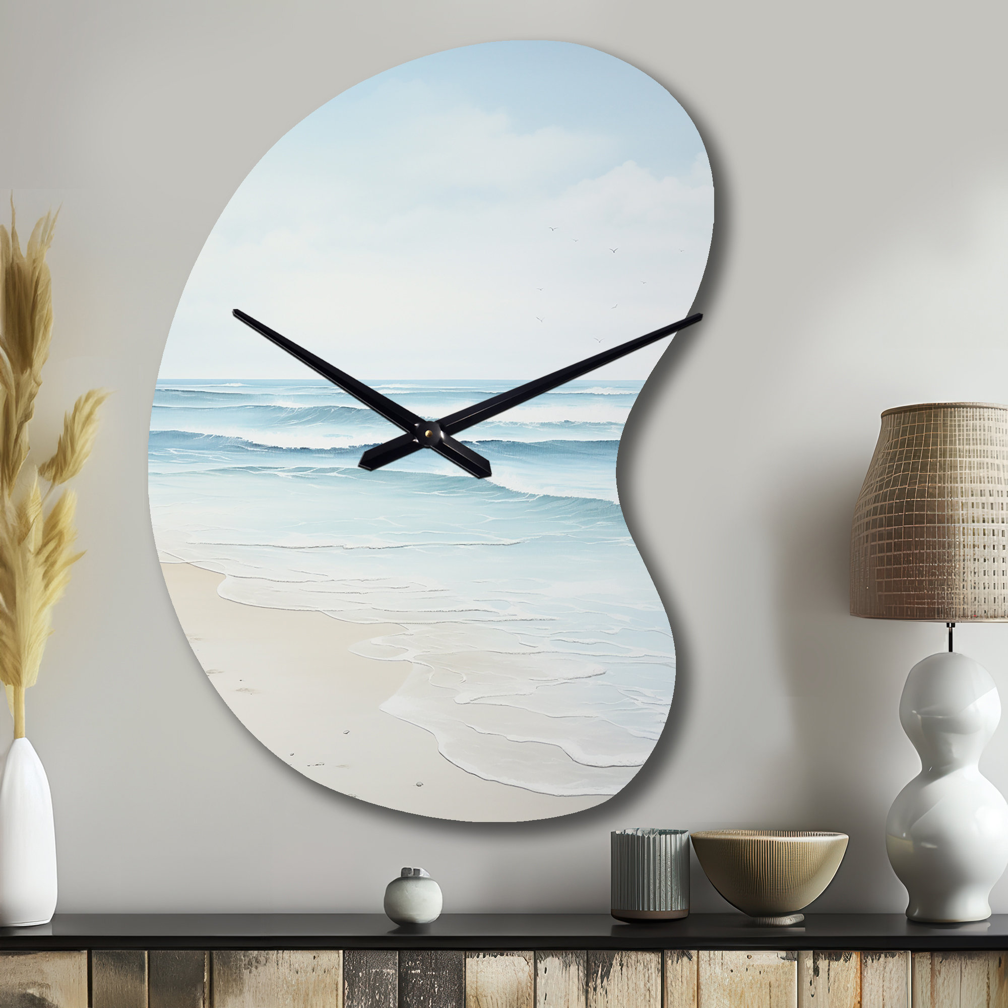 Design Art Beach Photo Tranquil Waters I - Boom Shape Unique Coastal ...