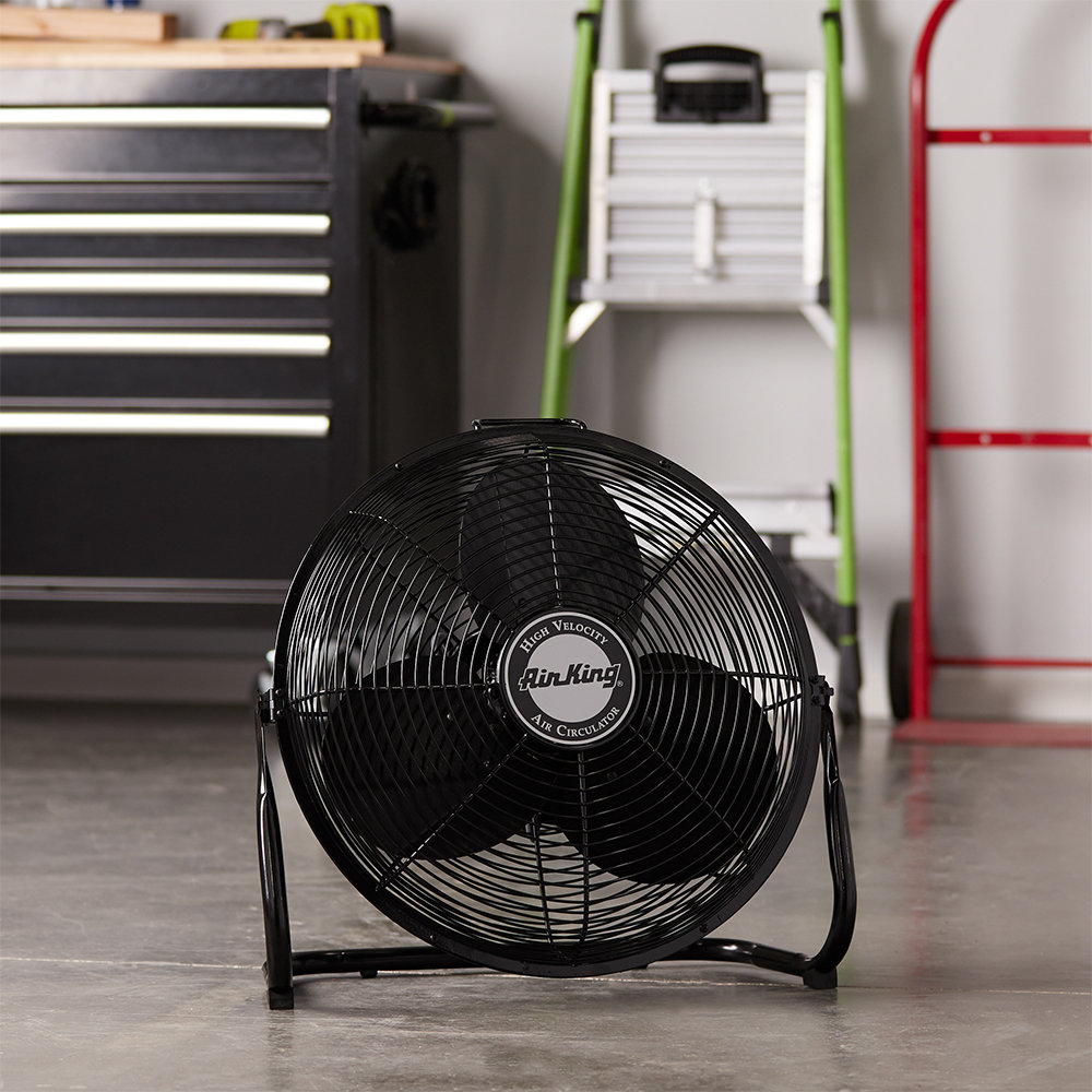 Air King 3-Speed Indoor Industrial Open Motor Pivoting Floor Fan | Wayfair