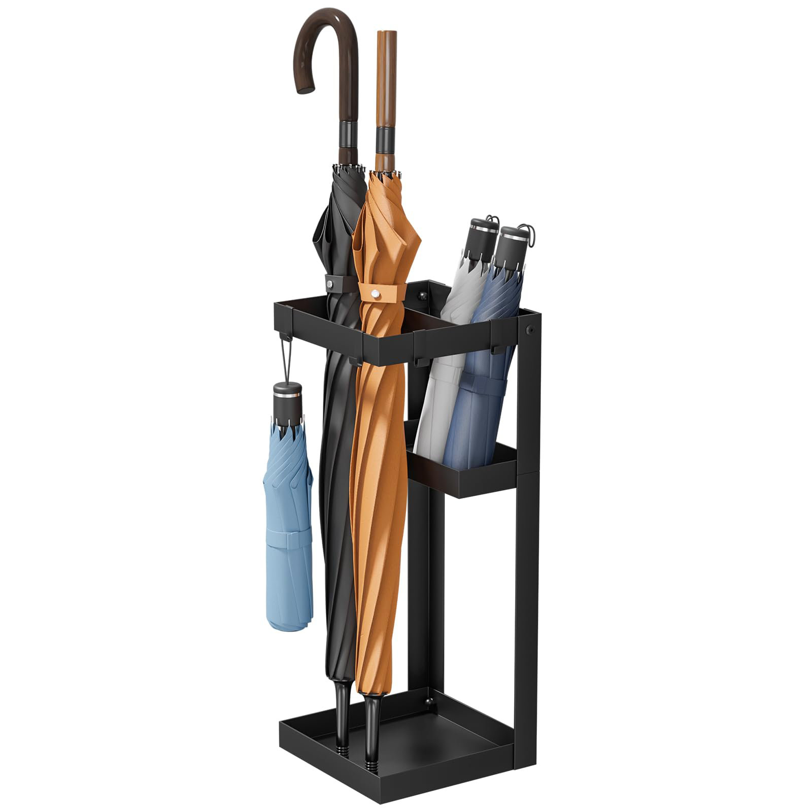 Latitude Run® Umbrella Stand, Steel Umbrella Holder Rack With Small ...