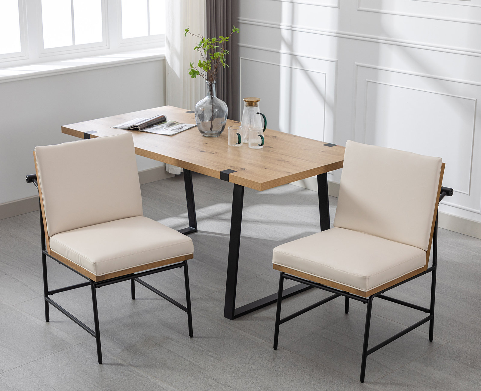 Latitude Run® Rekiyah Upholstered 21'' Counter Stool with Metal Frame ...