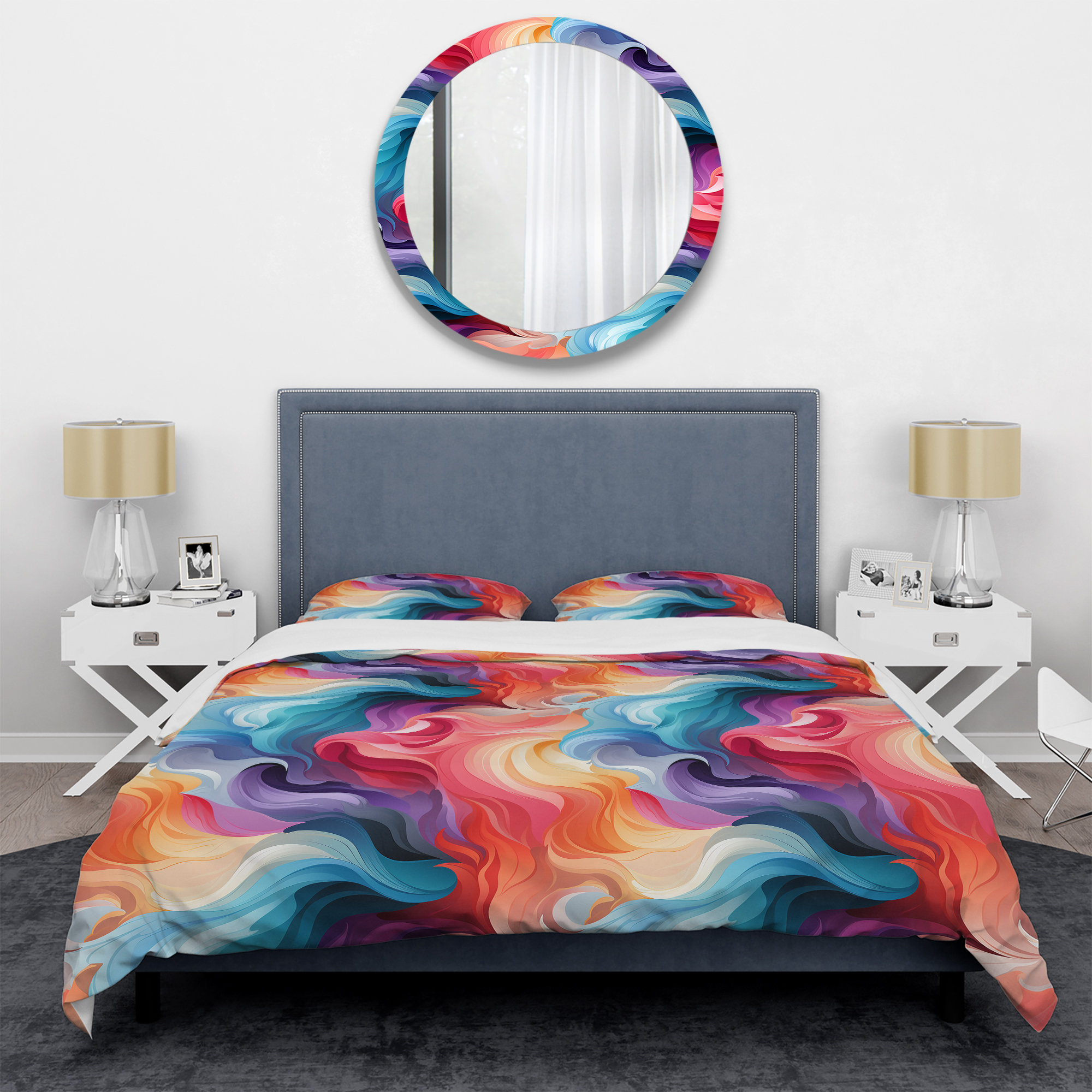 Design Art Colorful Popart Sculpted Mirage I Duvet Cover Set | Wayfair