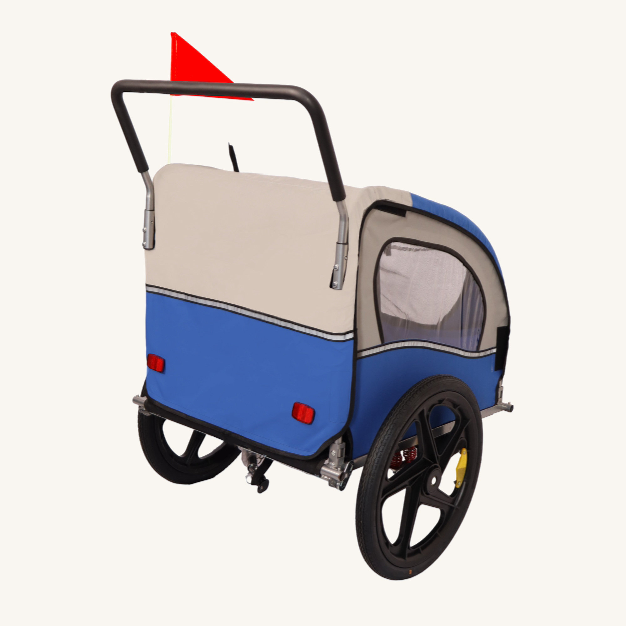 Tech Cube 2-In-1 Double 2 Seat Bicycle Bike Trailer Jogger Stroller For ...