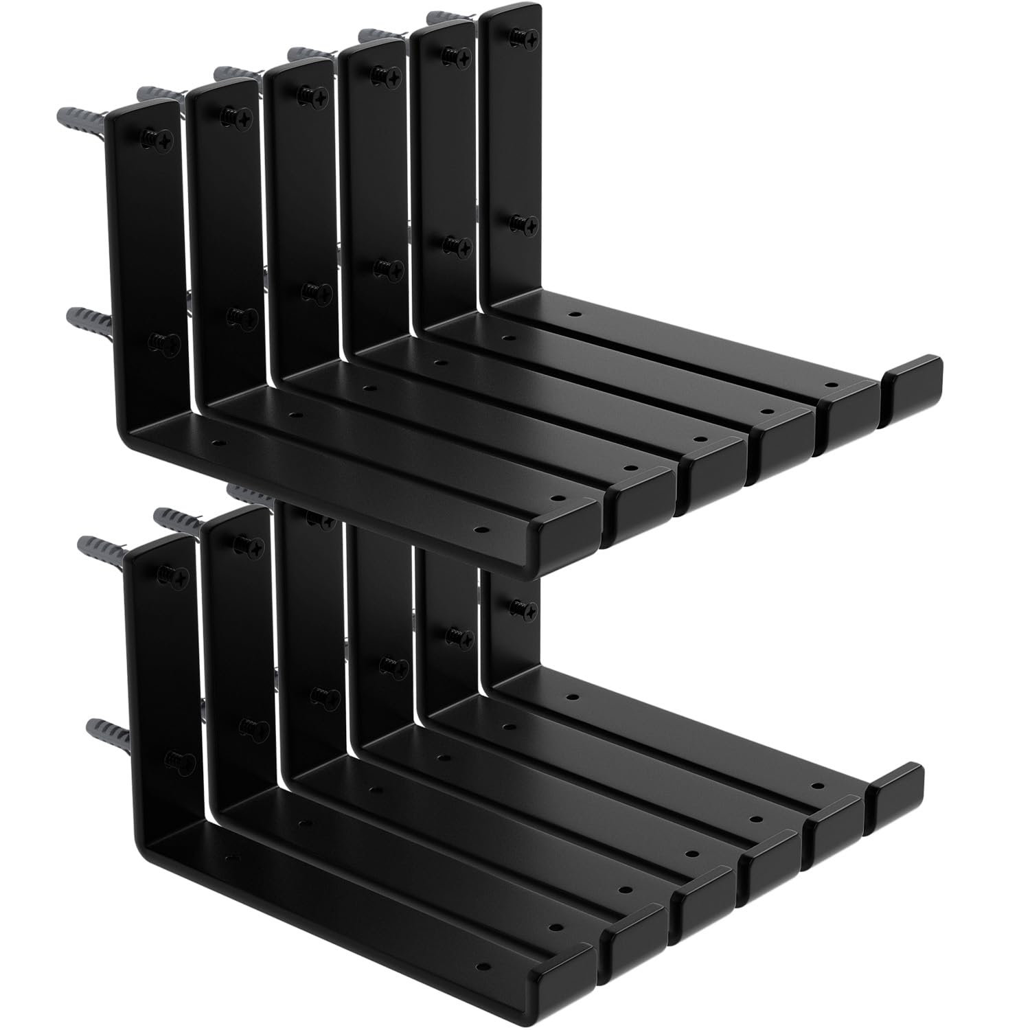 17 Stories Heavy Duty Open Shelf Bracket Set - 8-Pack, 150Lb Load ...