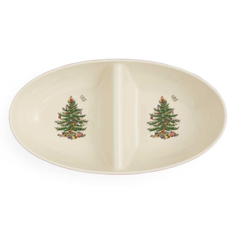 Spode Christmas Tree Tartan Oval Divided Server 13" | Wayfair