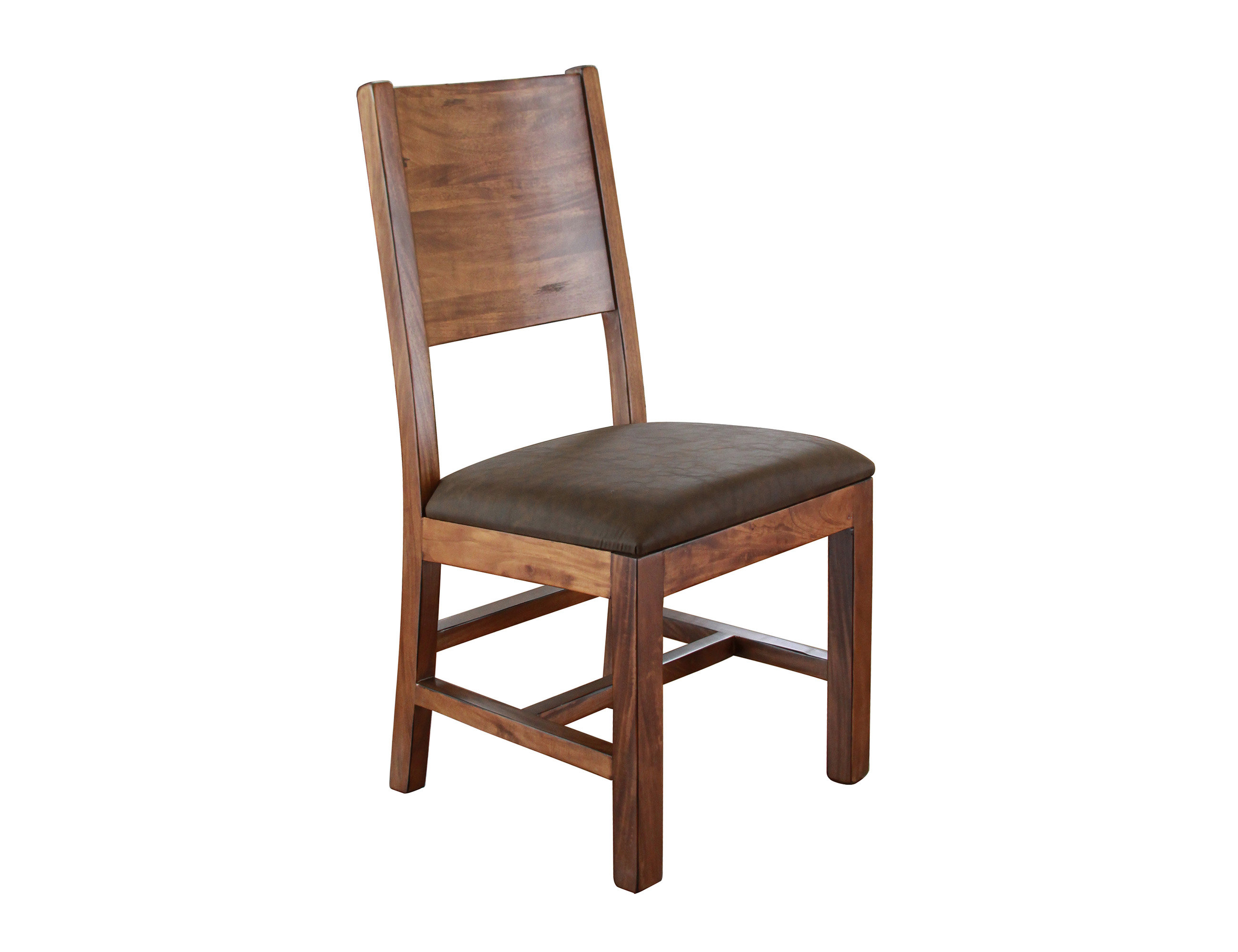 International Furniture Direct Parota Chair With Solid Wood - Faux ...