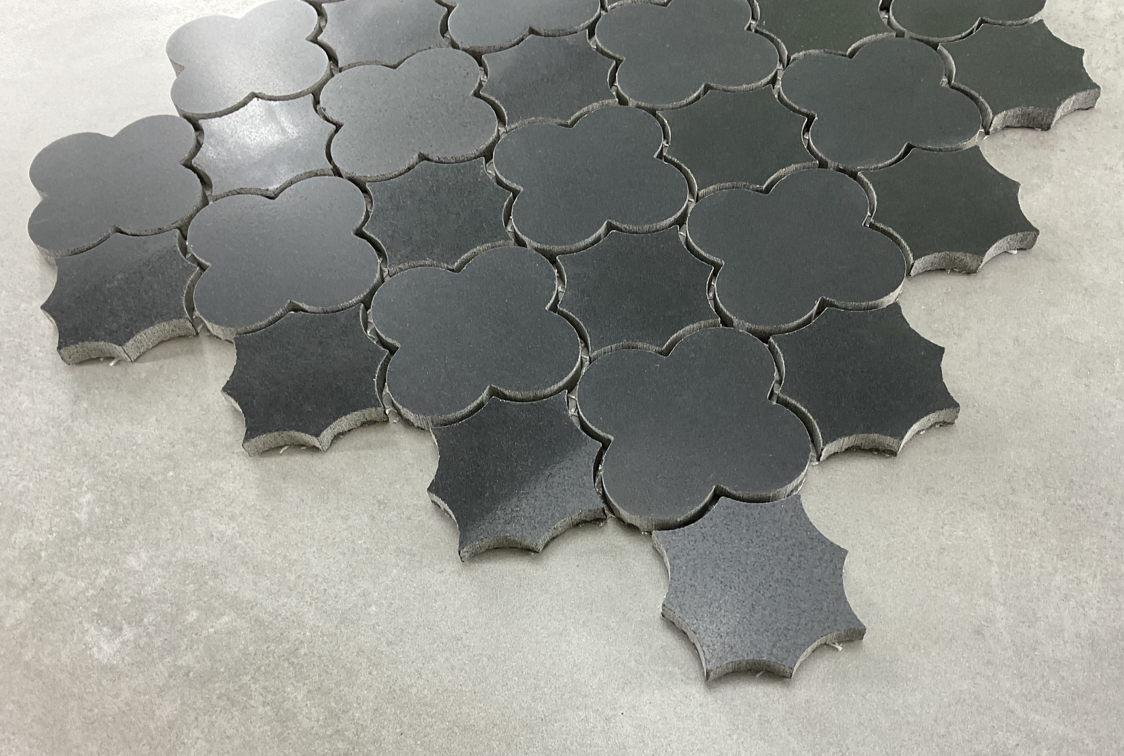ES Stone Basalt Gothic Clover Marble Mosaic Wall And Floor Tile | Wayfair