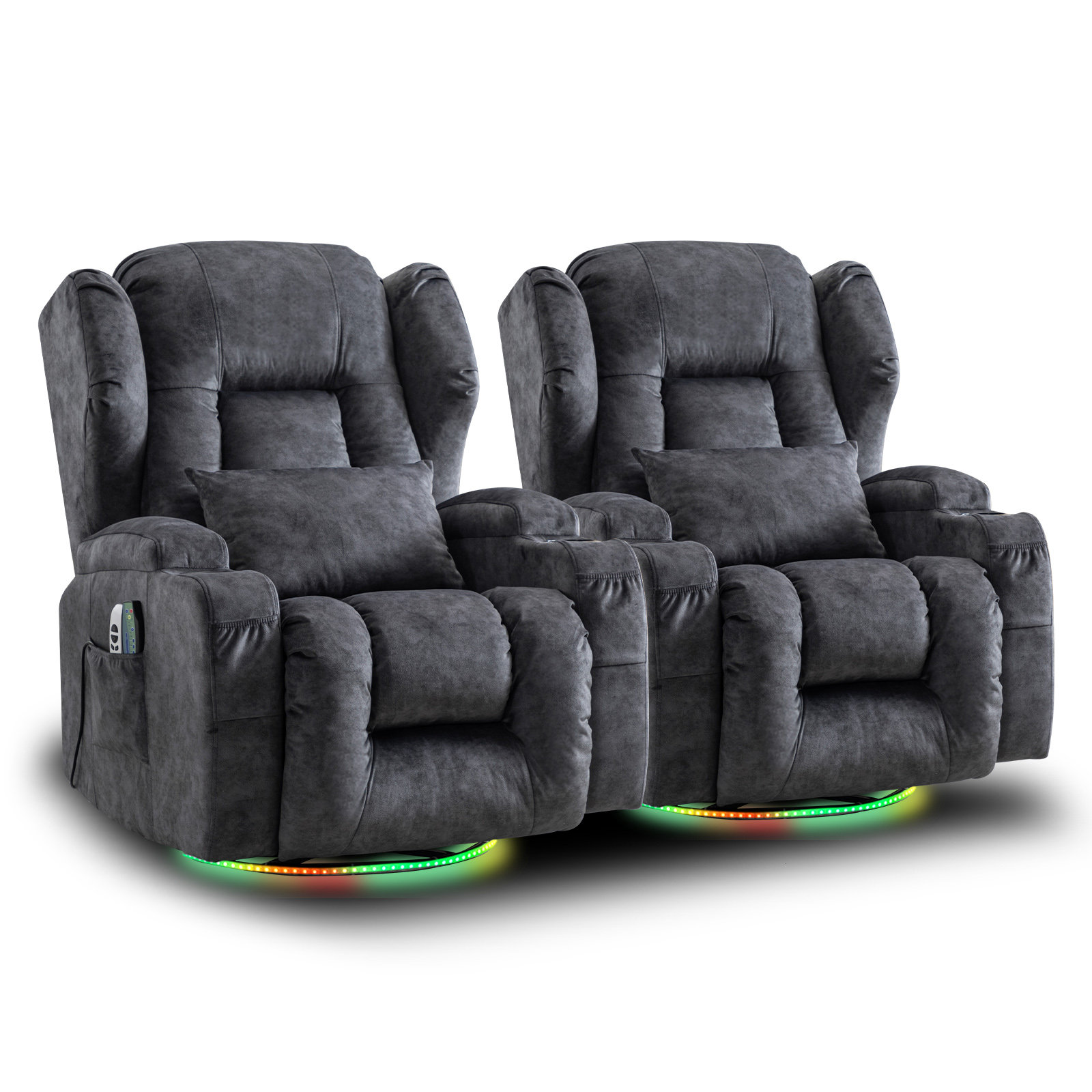 Wrought Studio™ Swivel Rocking Chair Power Recliner with Colorful ...