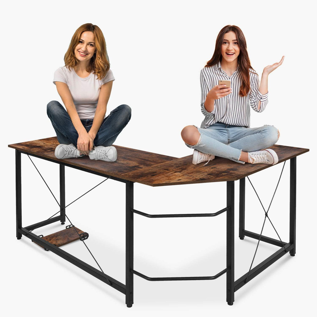 Borough Wharf Akiria 132Cm W Rectangular Computer Desk | Wayfair.co.uk