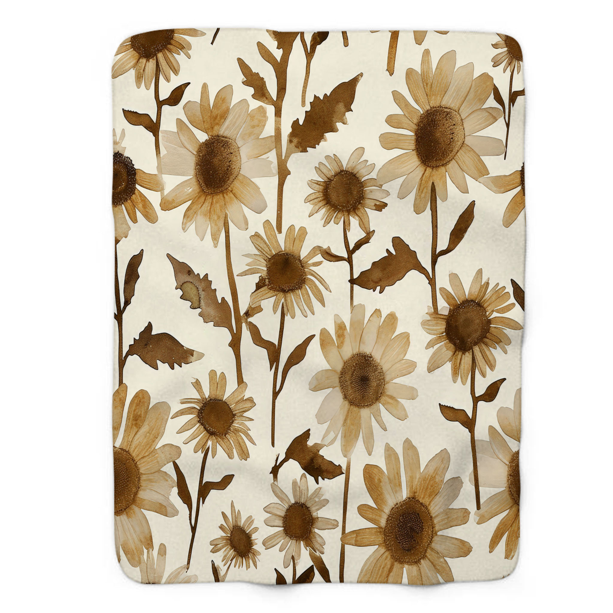 MentionedYou Faded Daisy Memories - 1 Piece Premium Sherpa Blan Throw ...