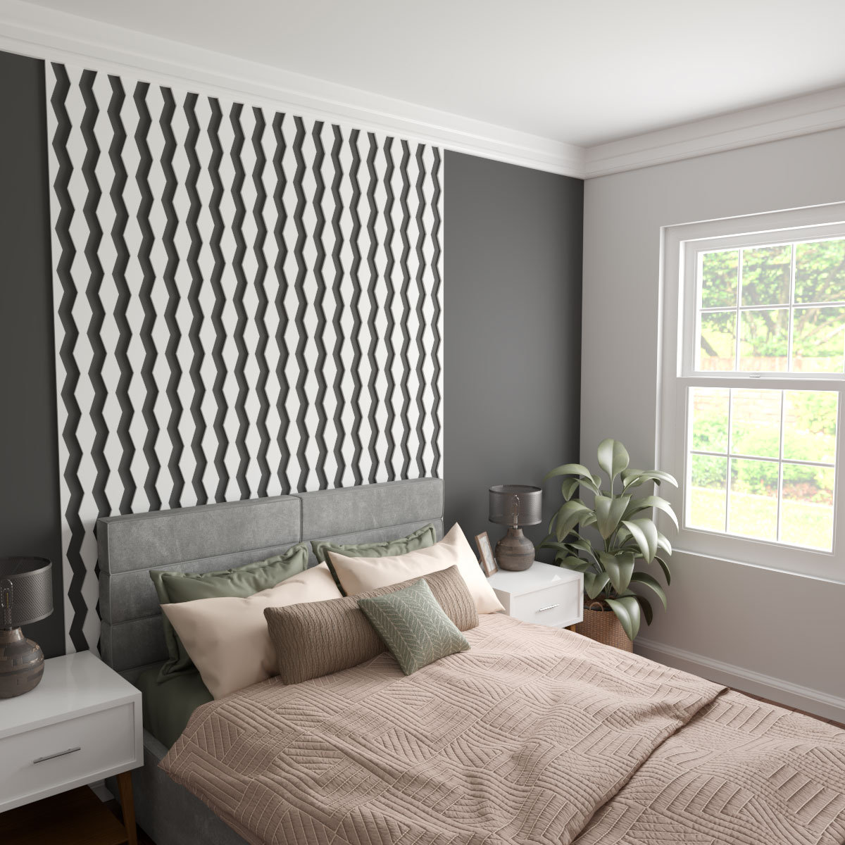 Ekena Millwork Cimarron PVC Adjustable Decorative Slat Wall Panel Kit ...