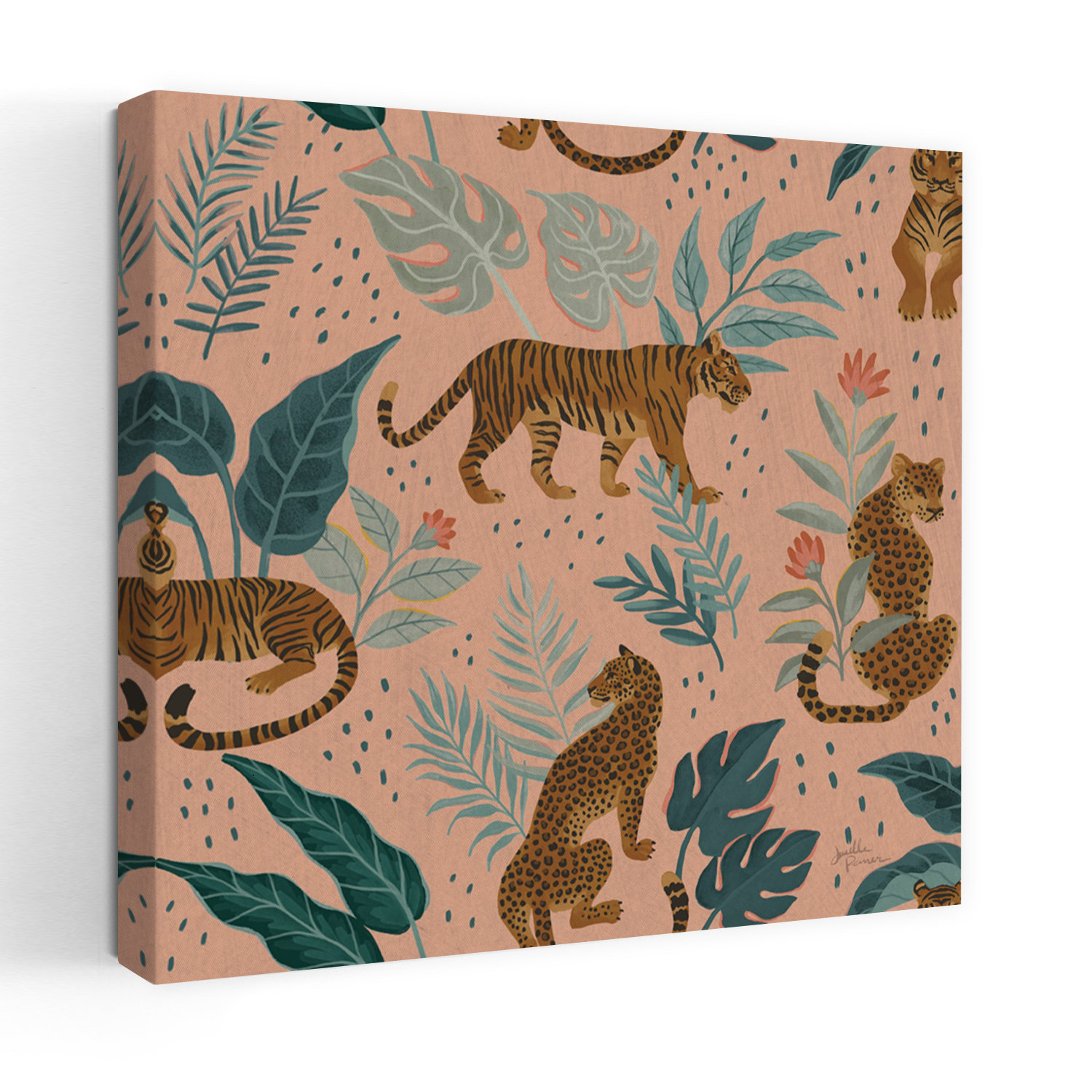 Bayou Breeze Big Cat Beauty Pattern Ib Abstract Cat Palm Tiger Tropical ...