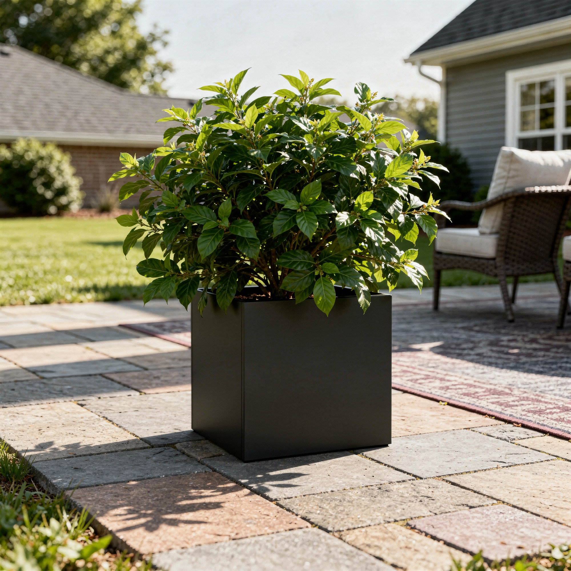 Latitude Run® Metal Planter Box with Trellis and Wheels | Wayfair