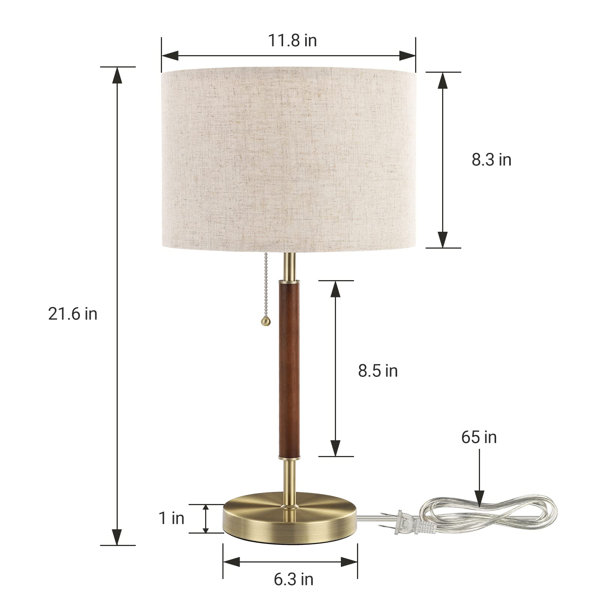 Mercer41 Dasmon 21.5" Brown/Gold Table Lamp | Wayfair